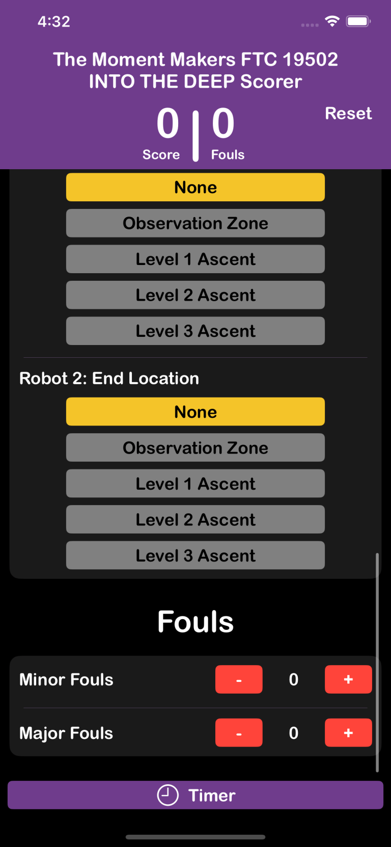 FTC Scorer App – The Moment Makers