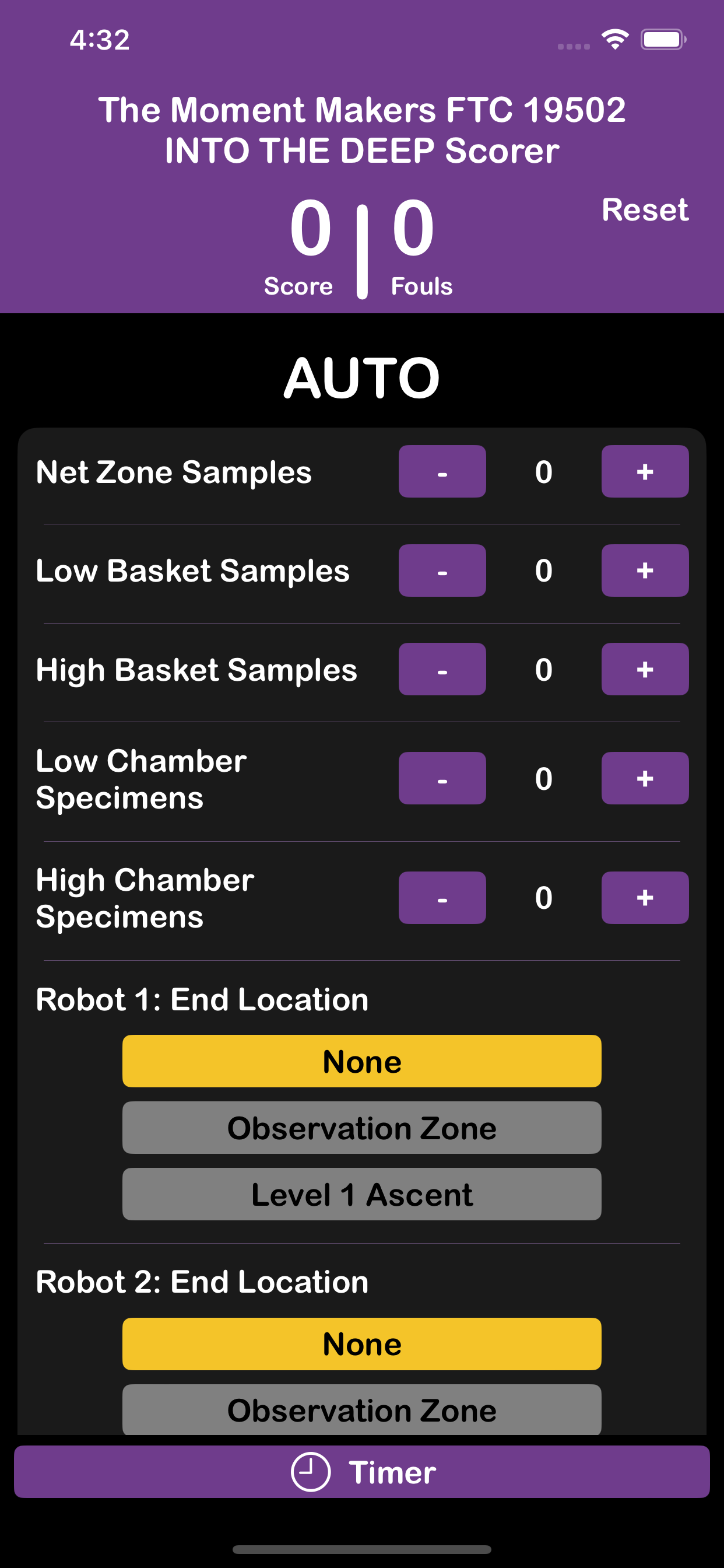 FTC Scorer App – The Moment Makers